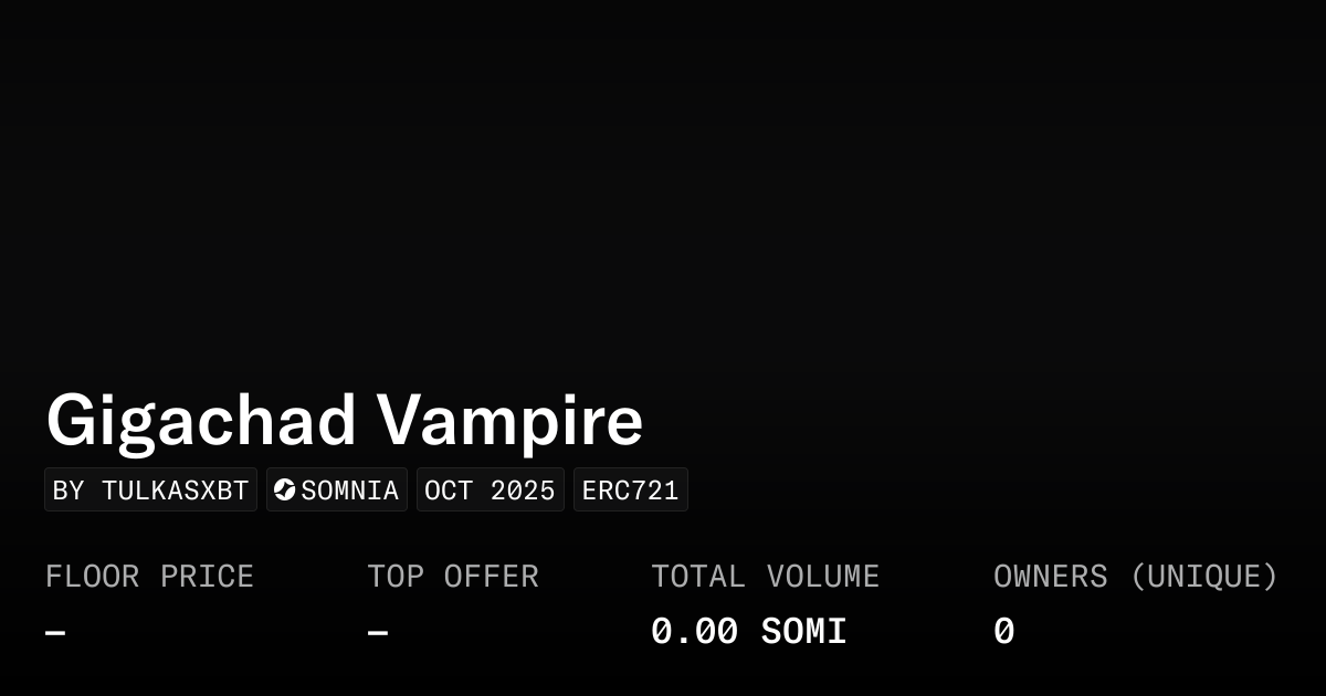 Gigachad Vampire Collection Opensea
