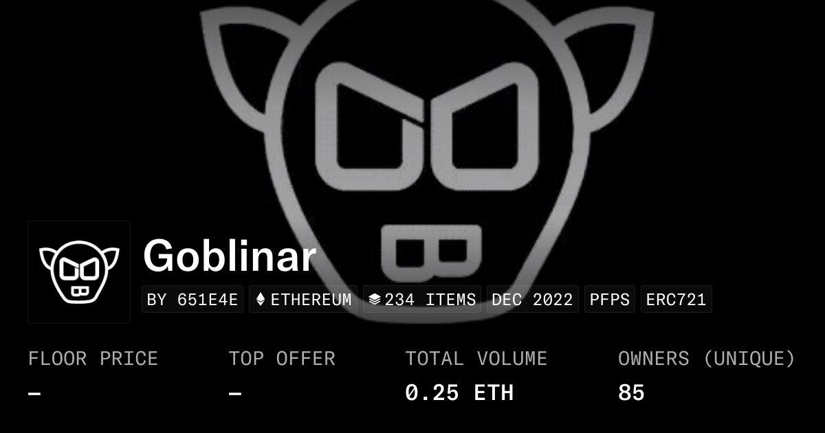 Goblinar Collection Opensea