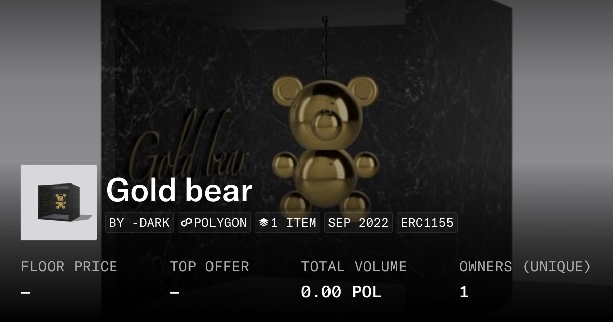 Gold Bear Collection Opensea
