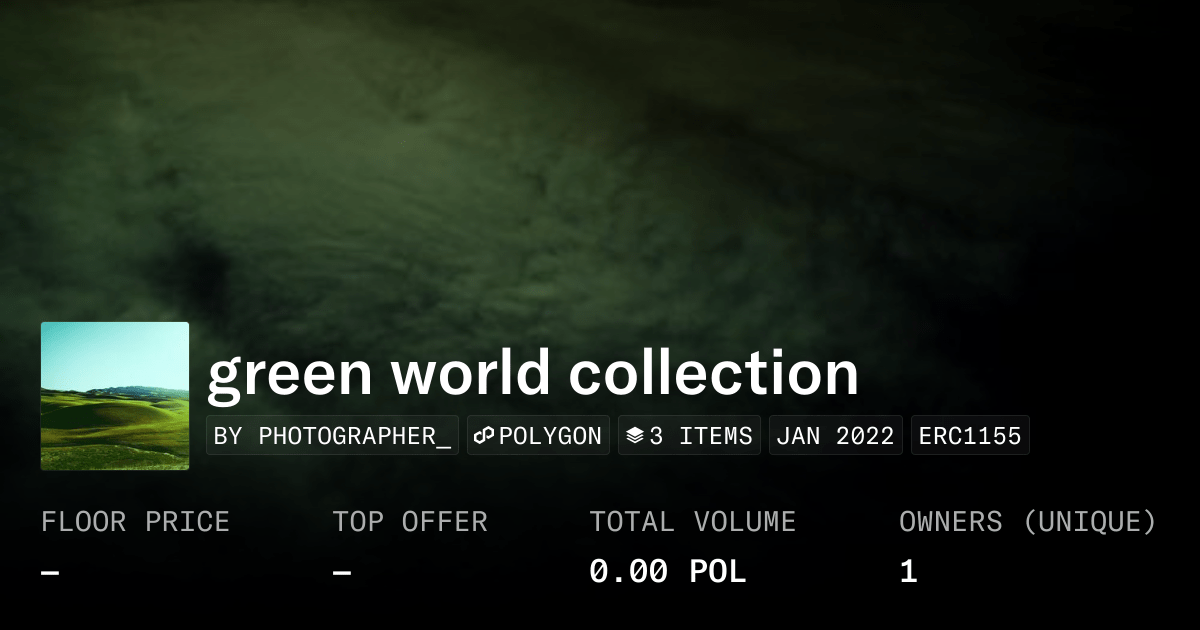 Green World Collection Collection Opensea