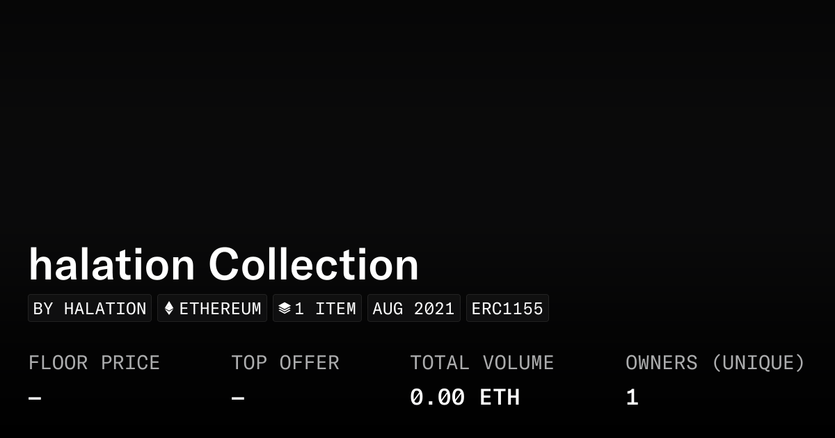 Halation Collection Collection Opensea