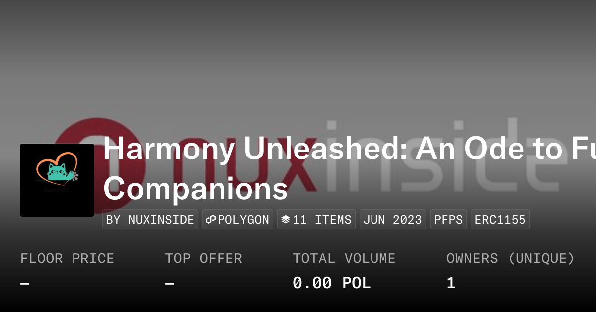 Harmony Unleashed An Ode To Furry Companions Collection Opensea