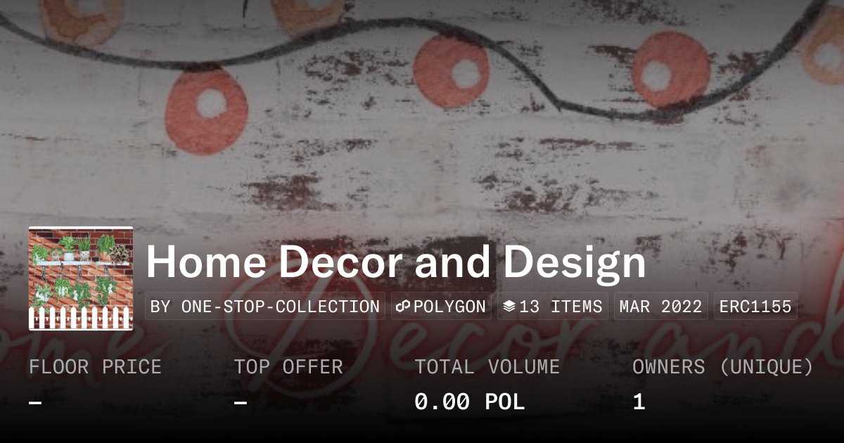 Home Decor And Design Collection Opensea