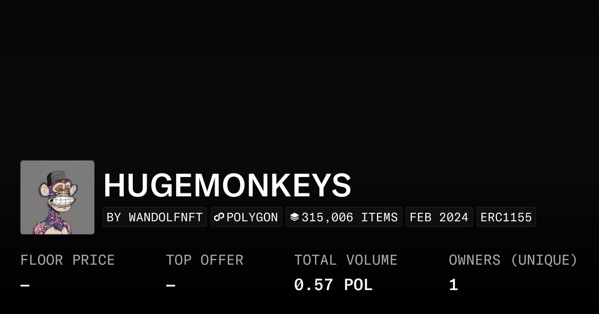 Hugemonkeys Collection Opensea