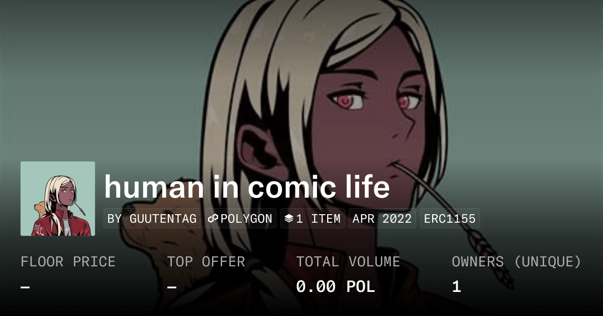 Human In Comic Life Collection Opensea