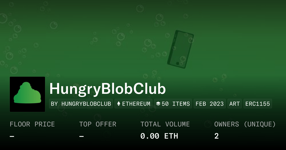 Hungryblobclub Collection Opensea