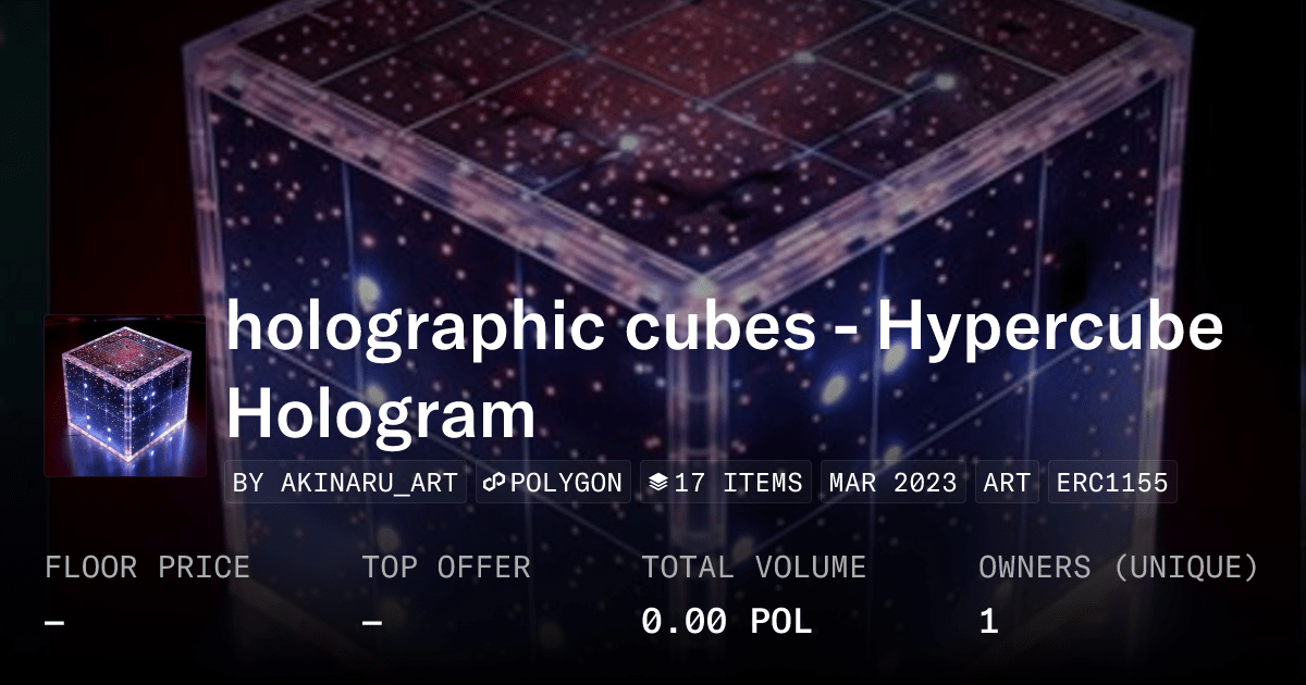 Holographic Cubes Hypercube Hologram Collection Opensea