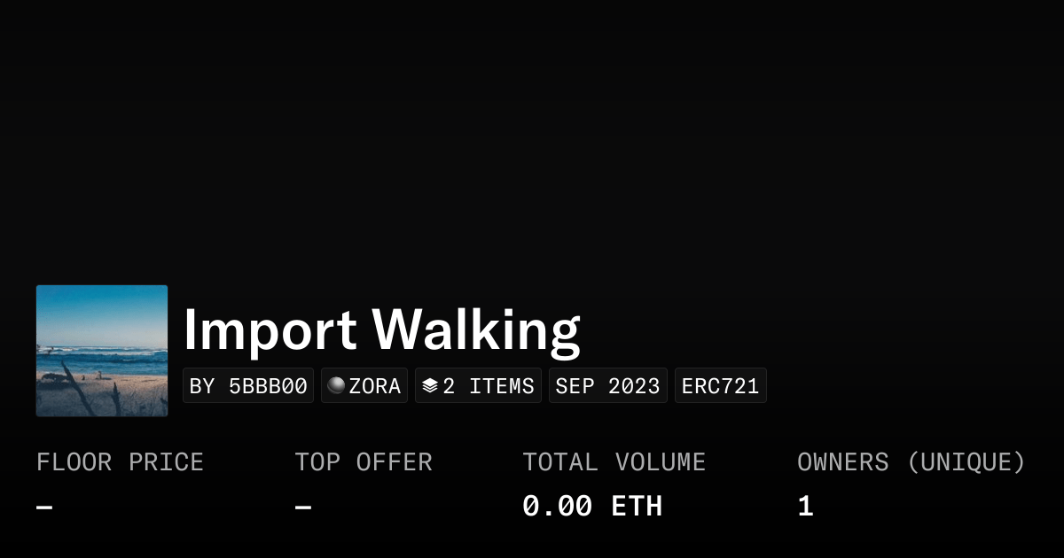Import Walking Collection Opensea