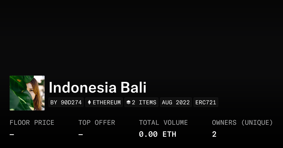 Indonesia Bali Collection Opensea