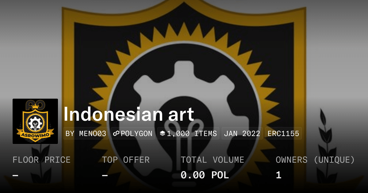 Indonesian Art Collection Opensea
