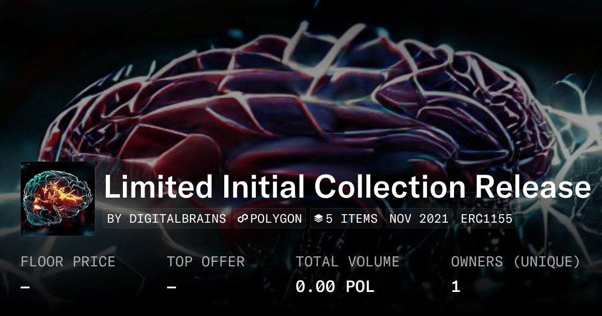Limited Initial Collection Release Collection Opensea