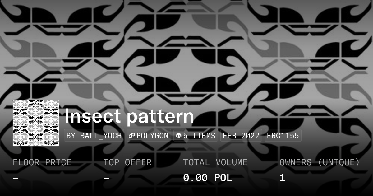 Insect Pattern Collection Opensea