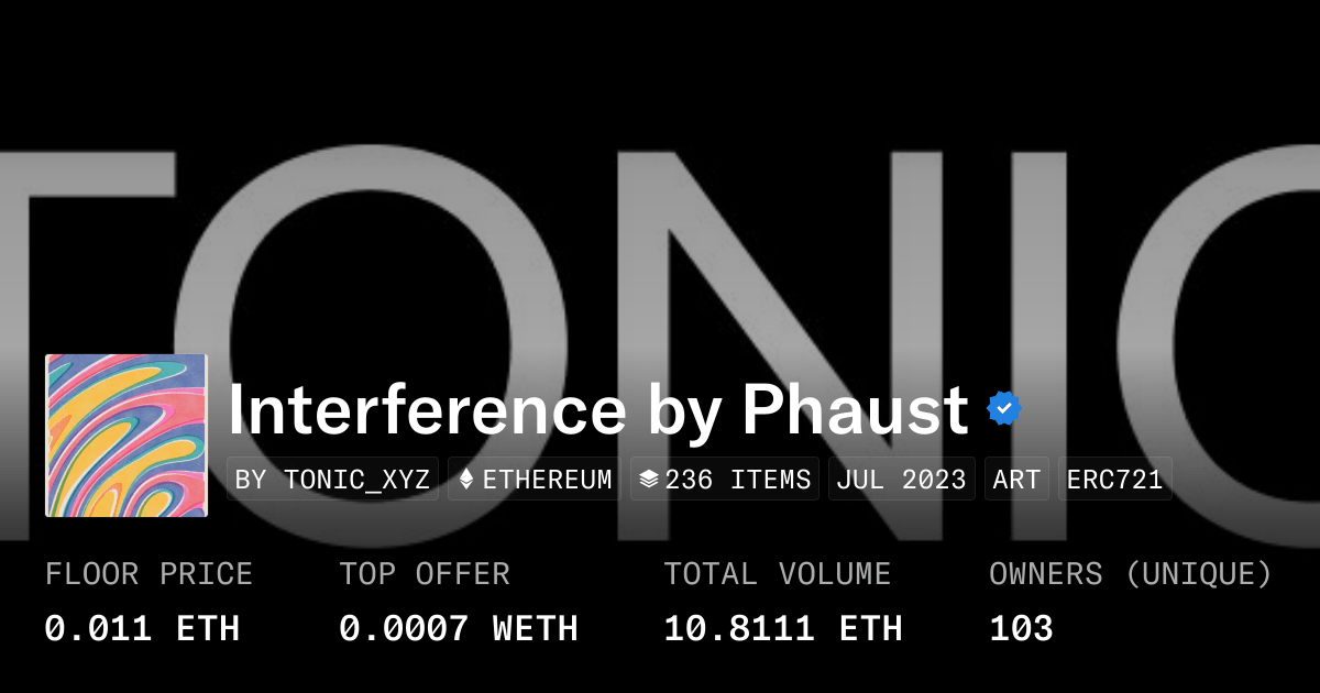 Interference By Phaust 0 015 Eth Collection Opensea