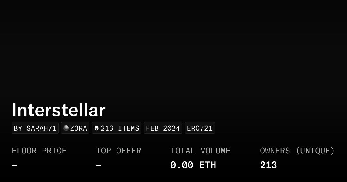 Interstellar Collection Opensea