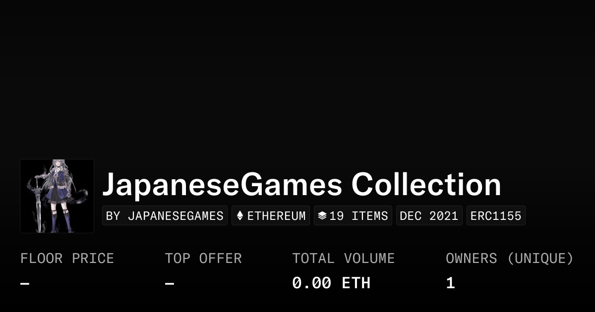 Japanesegames Collection Collection Opensea
