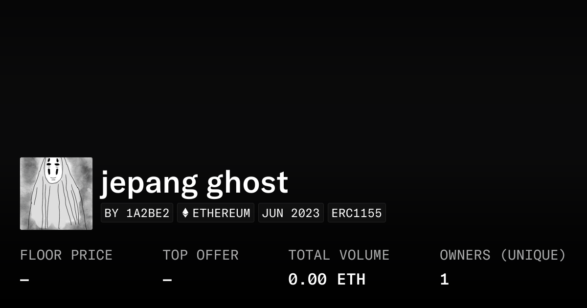 Jepang Ghost Collection Opensea