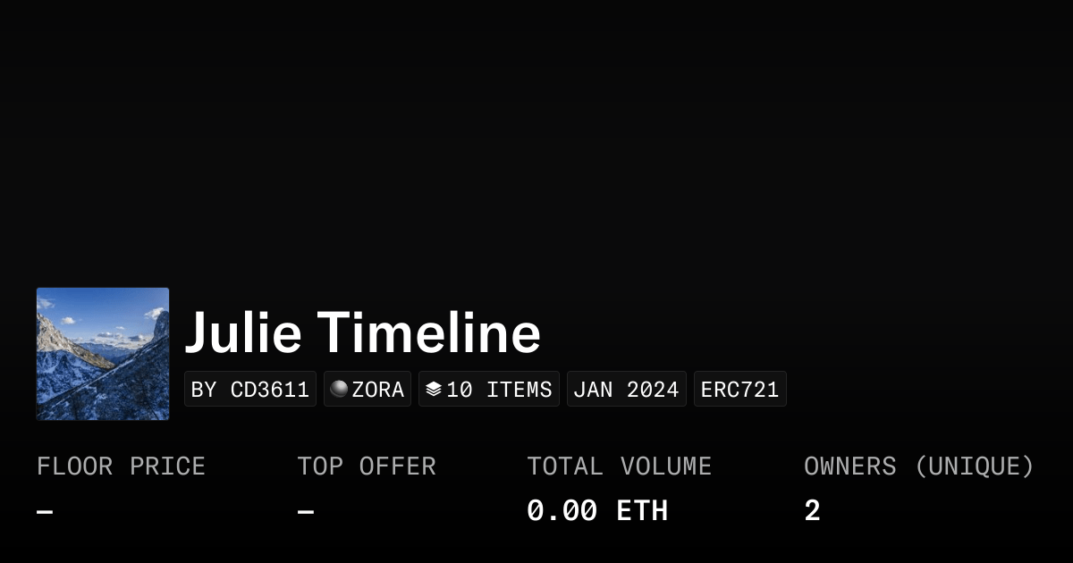 Julie Timeline Collection Opensea