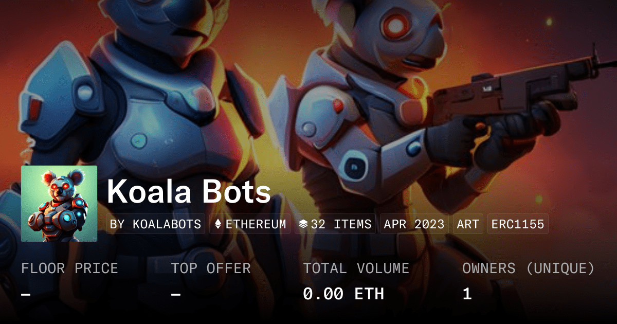 Koala Bots Collection Opensea