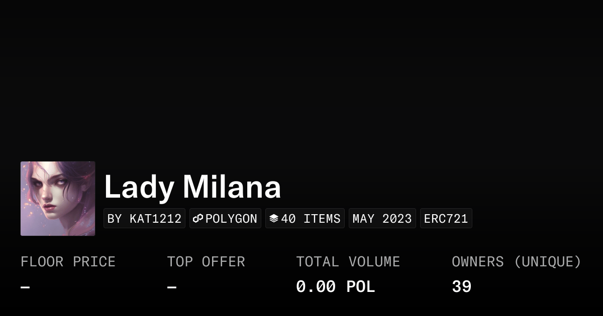 Lady Milana Collection Opensea