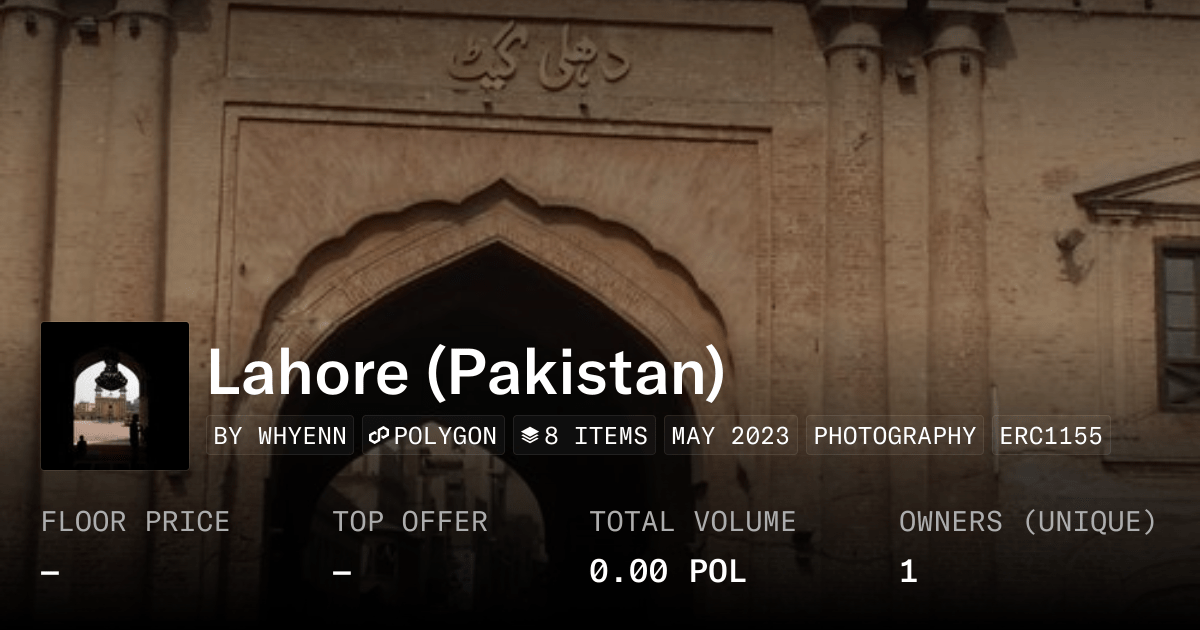 Lahore Pakistan Collection Opensea