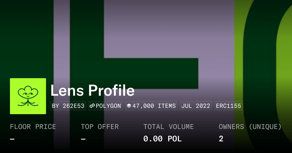Lens Profile Collection Opensea