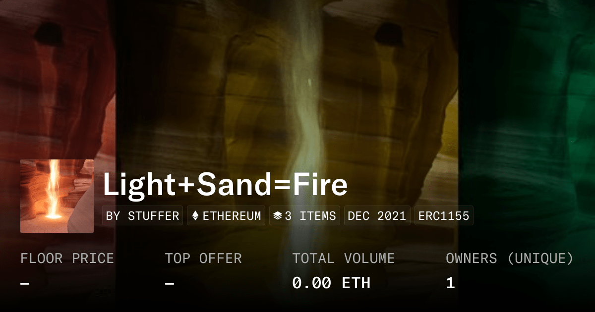 Light Sand Fire Collection Opensea