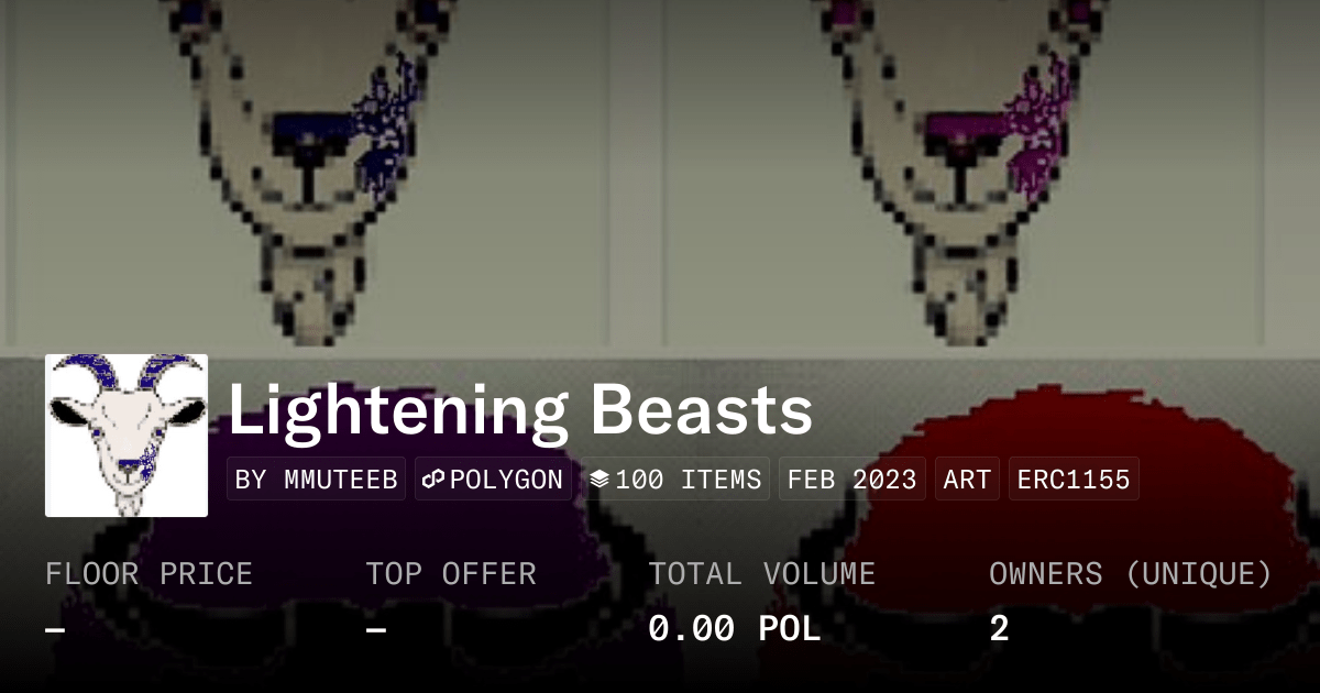 Lightening Beasts Collection Opensea