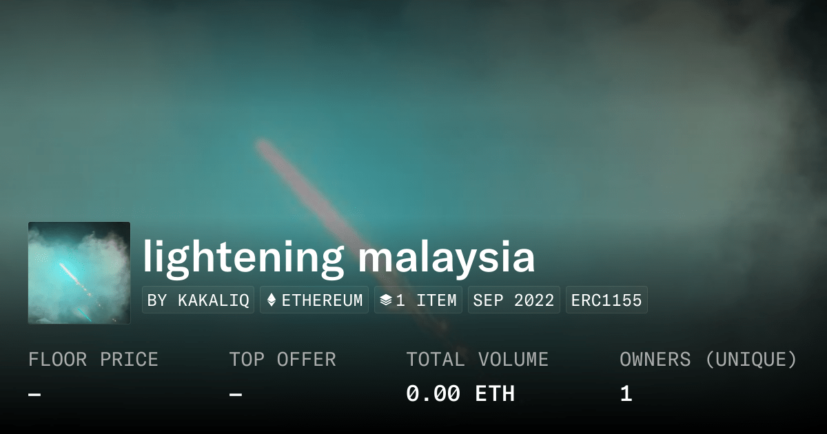 Lightening Malaysia Collection Opensea