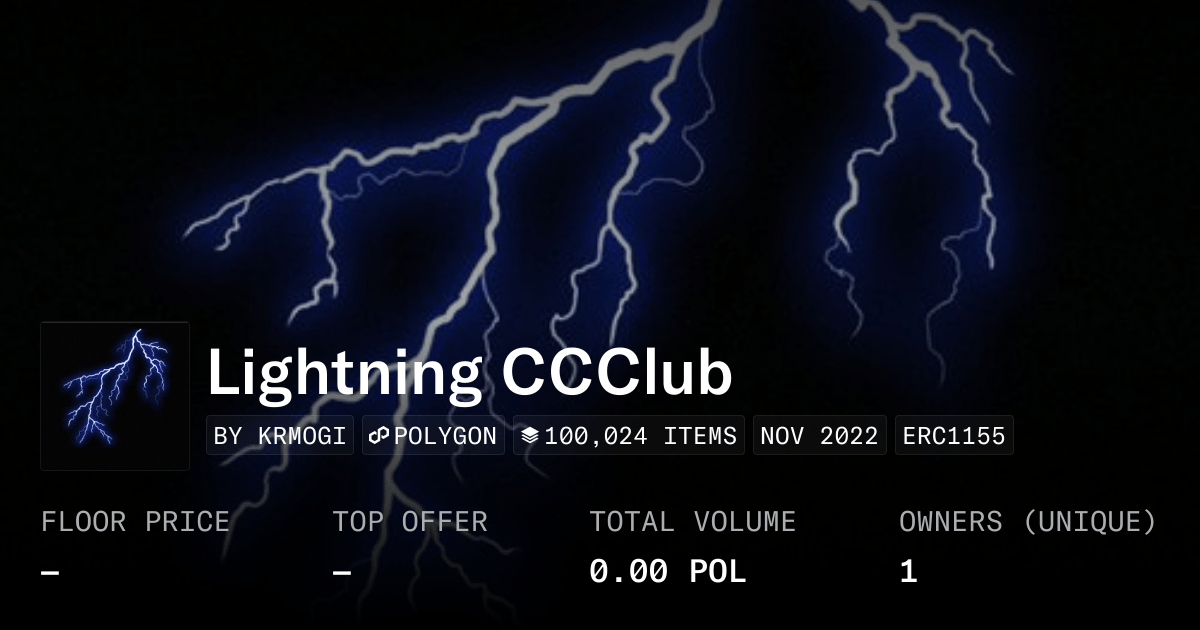 Lightning Ccclub Collection Opensea