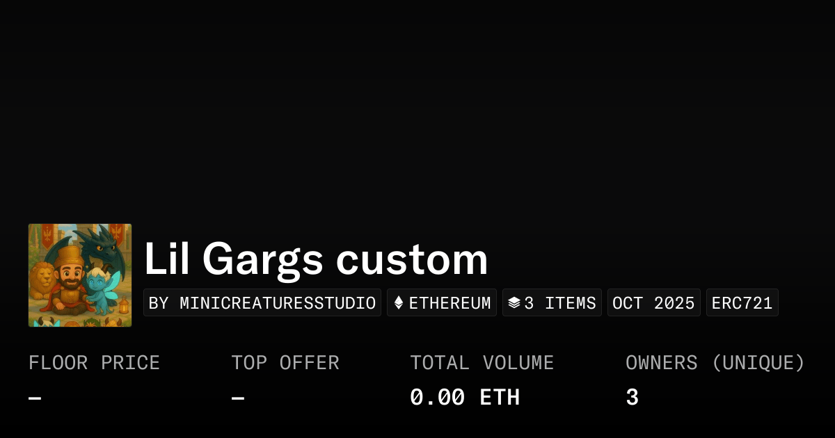 Lil Gargs Custom Collection Opensea