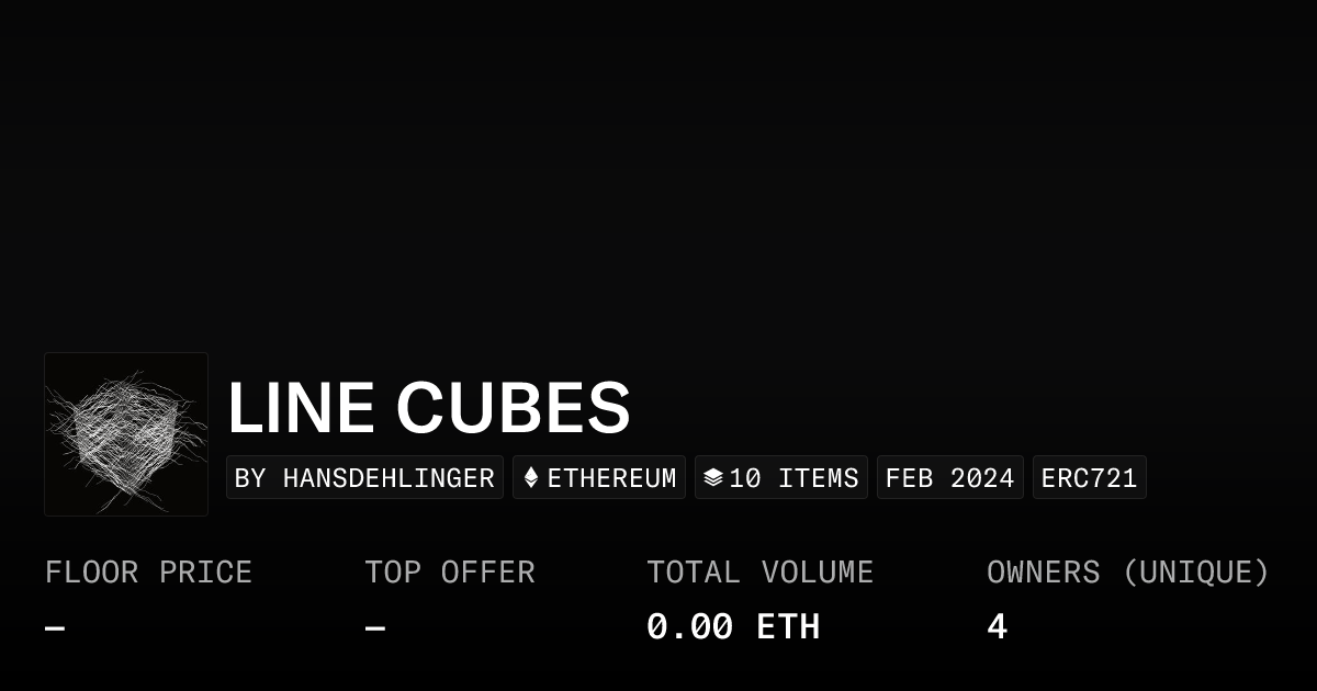 Line Cubes Collection Opensea