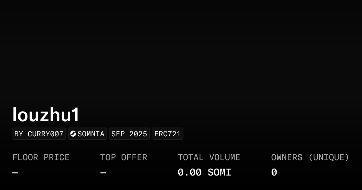 Louzhu1 Collection Opensea