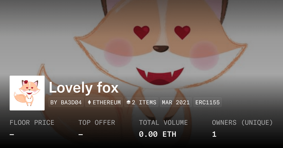 Lovely Fox Collection Opensea