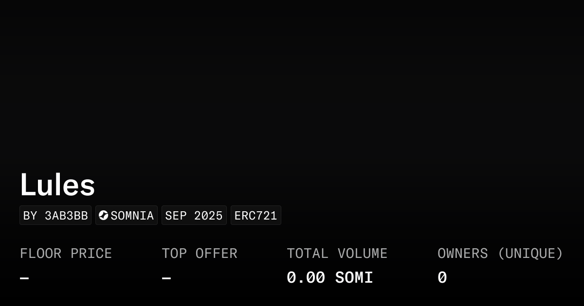 Lules Collection Opensea