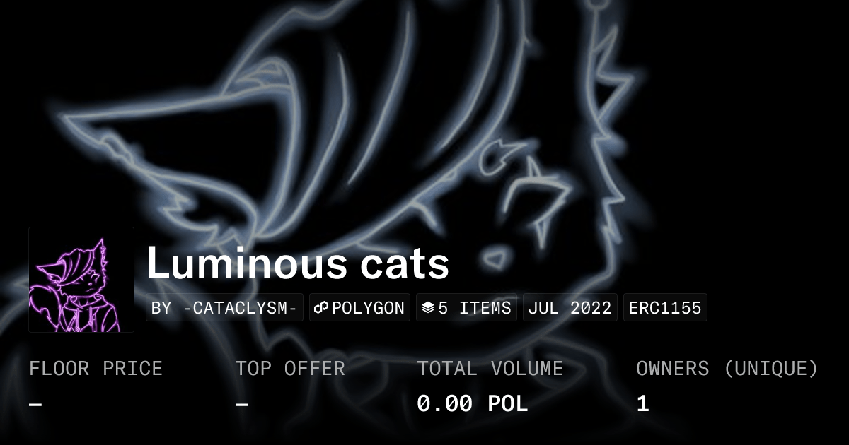 Luminous Cats Collection Opensea