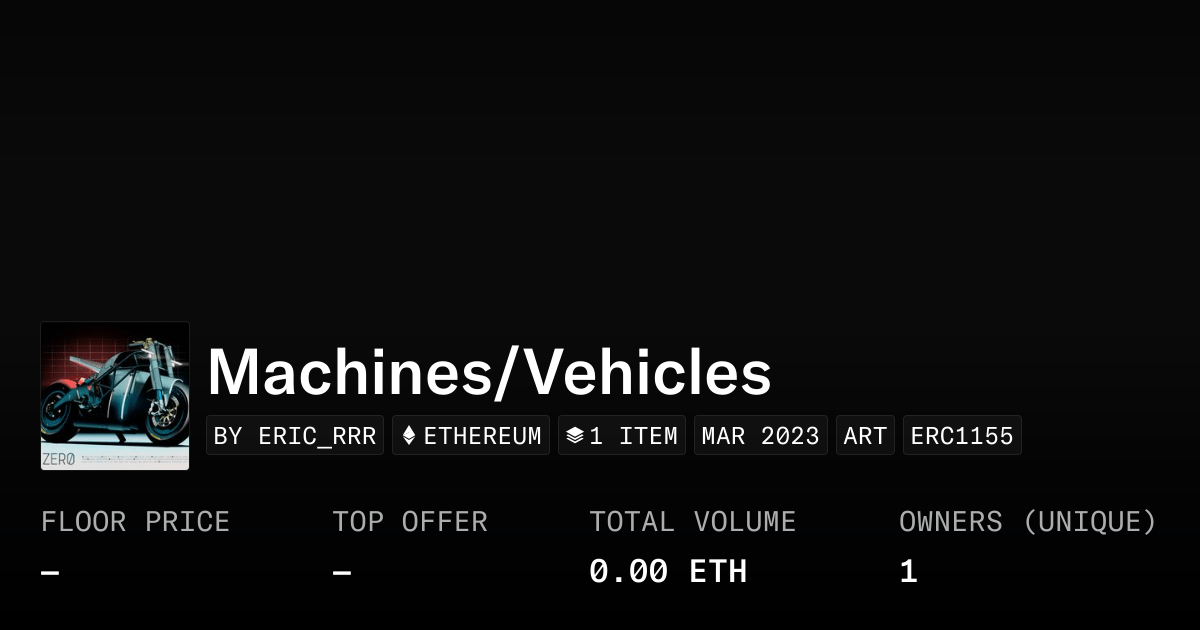 Machines Vehicles Collection Opensea