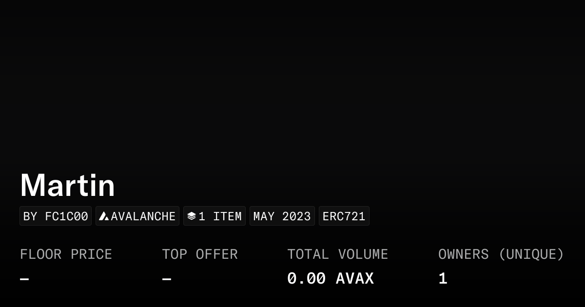 Martin Collection Opensea