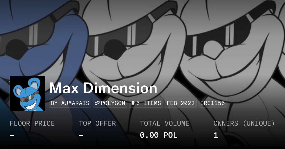 Max Dimension Collection Opensea