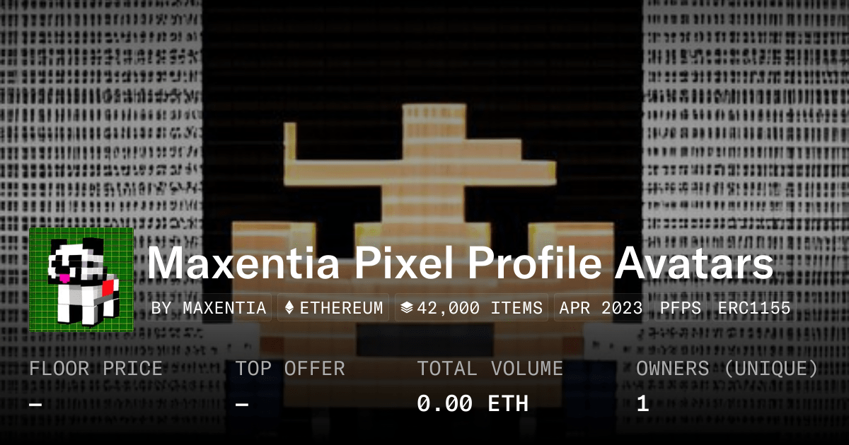Maxentia Pixel Profile Avatars Collection Opensea