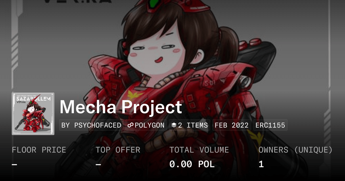 Mecha Project Collection Opensea