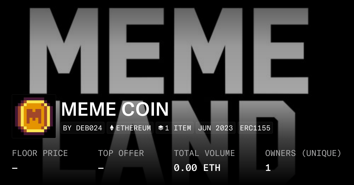 Meme Coin Collection Opensea