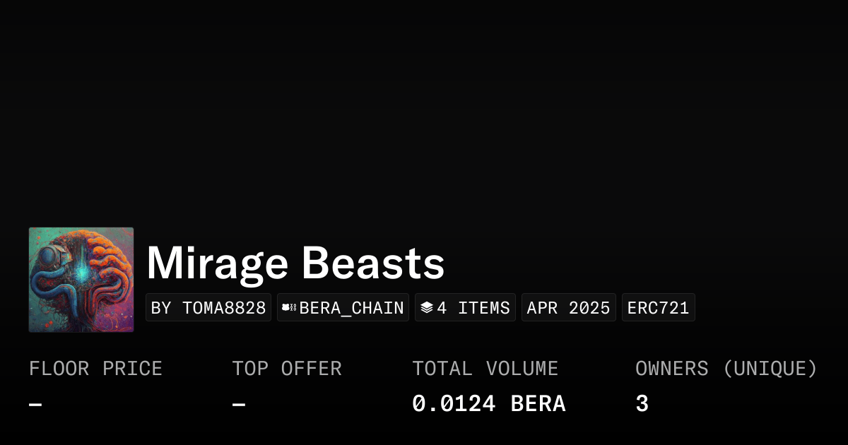 Mirage Beasts Collection Opensea