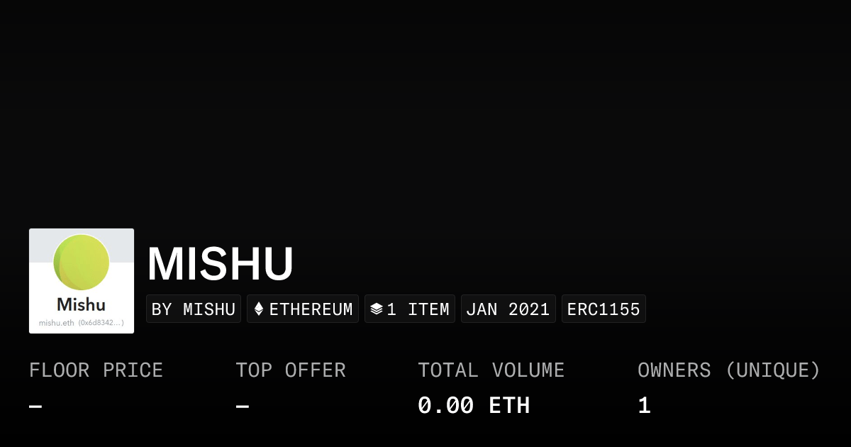 Mishu Collection Opensea