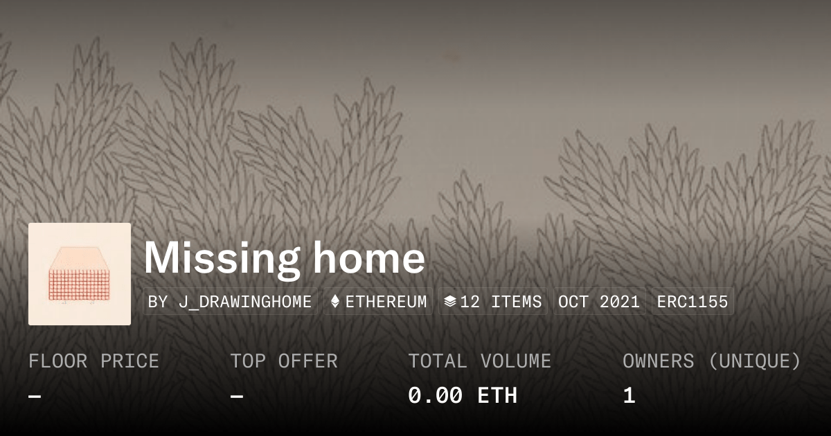 Missing Home Collection Opensea
