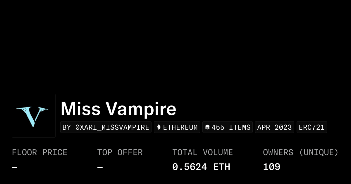 Miss Vampire Collection Opensea