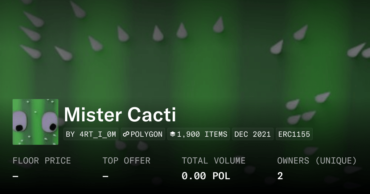 Mister Cacti Collection Opensea