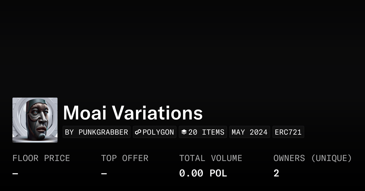 Moai Variations Collection Opensea