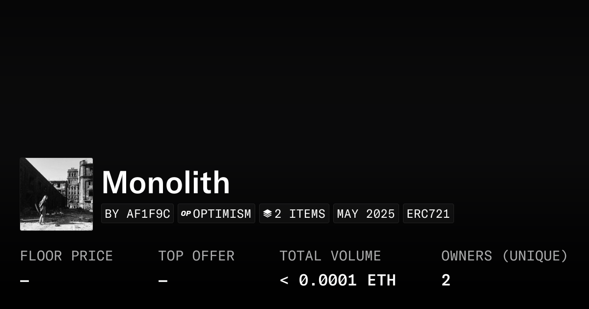 Monolith Collection Opensea