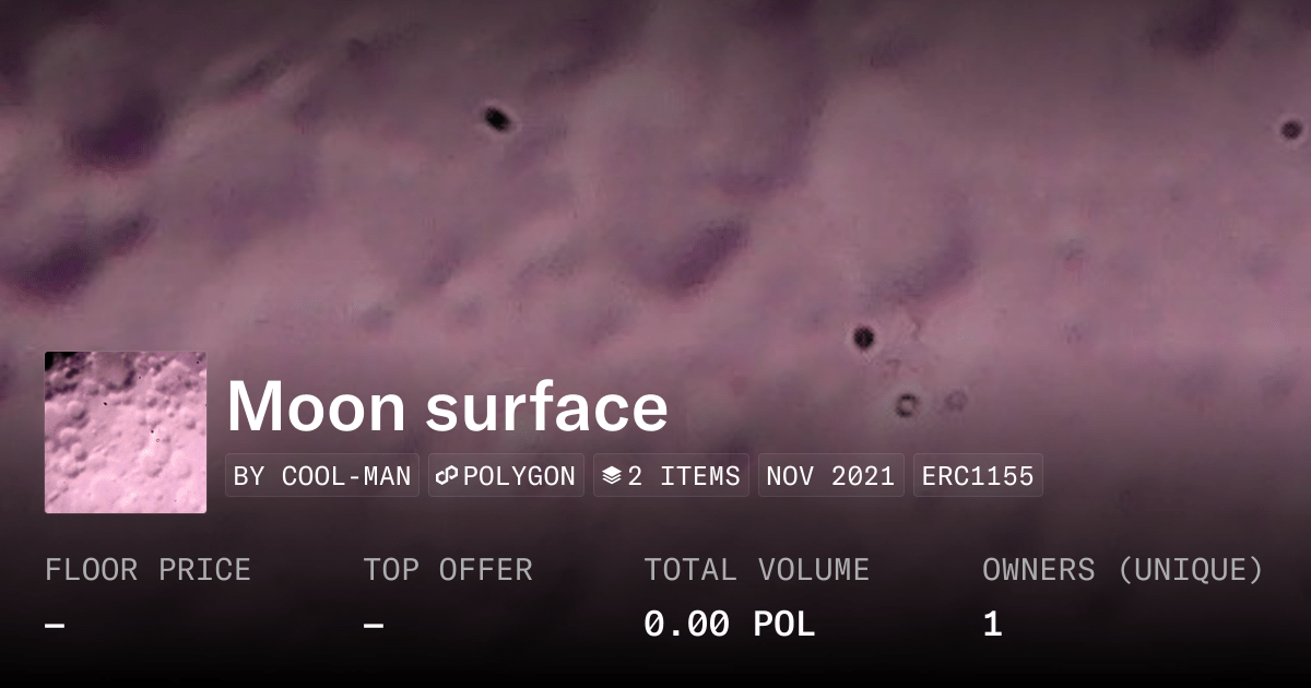Moon Surface Collection Opensea