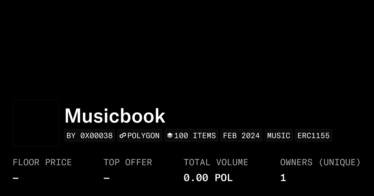 Musicbook Collection Opensea
